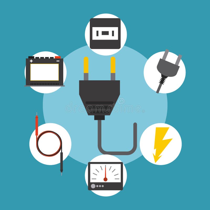 Electricity service stock vector. Illustration of equipment - 59134024