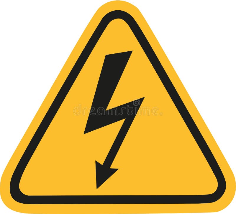 Electricity sign with bold stock vector. Illustration of engineer ...