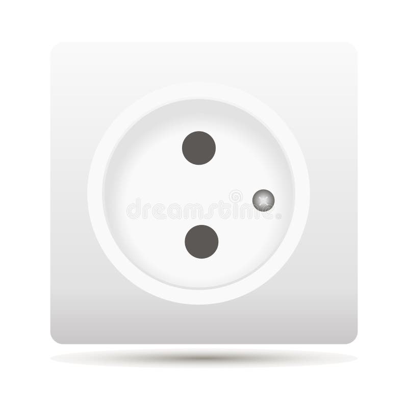 Electricity socket stock vector. Illustration of outlet - 90494319