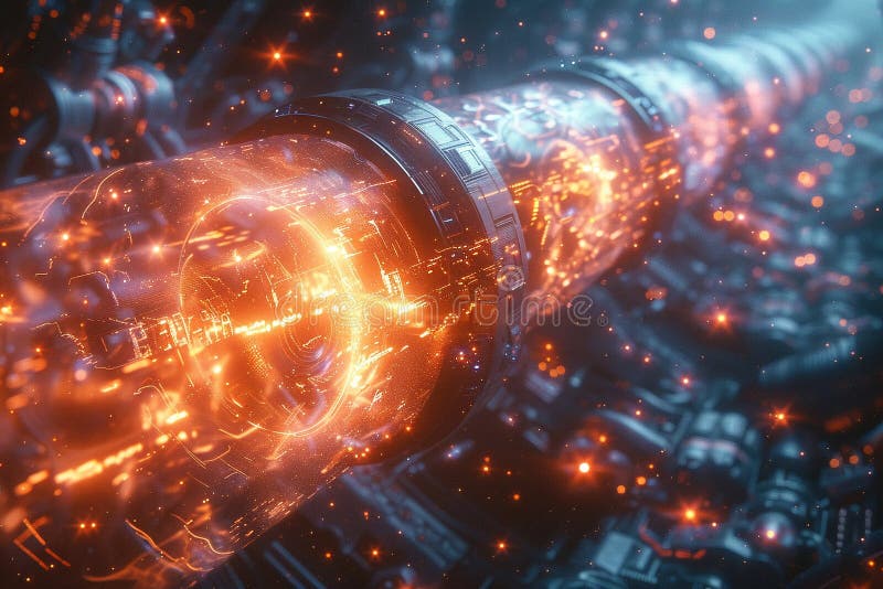 Electricity Sparking between Two Futuristic Devices Stock Image - Image ...