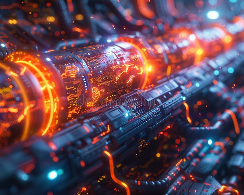 Electricity Sparking between Two Futuristic Devices Stock Image - Image ...