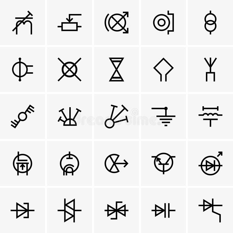 Electricity symbols stock vector. Illustration of energy - 55560312