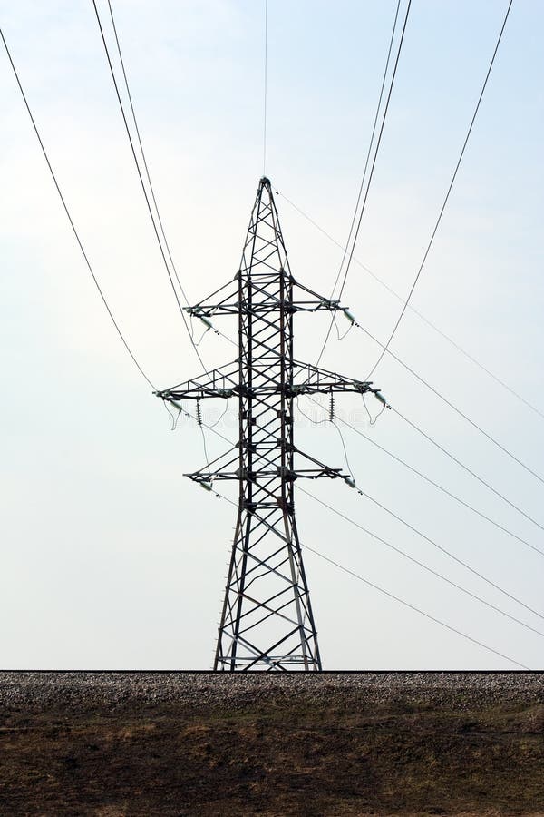 Power cable tower stock image. Image of resource, power - 7154503
