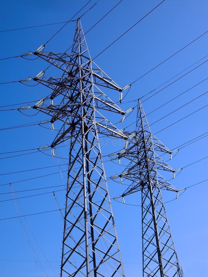 Electricity Towers stock photo. Image of conductor, pole - 3686040
