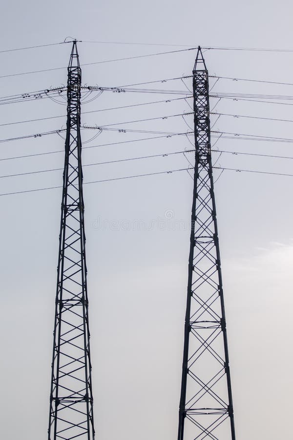 Electricity towers stock image. Image of tall, network - 90752245