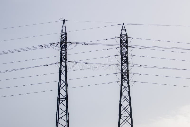 Electricity towers stock image. Image of tall, network - 90752245