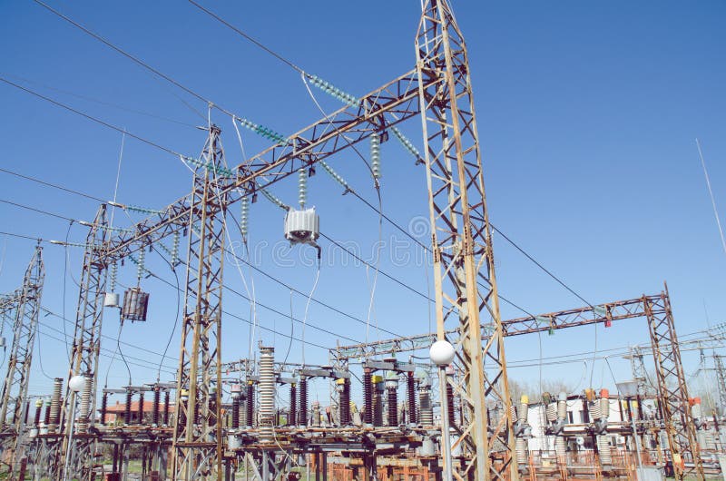 Electricity Transmission Connected Stock Image - Image of ...