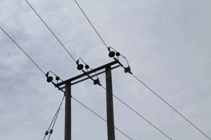Electricity Transmission Line. Stock Image - Image of wire, switch ...
