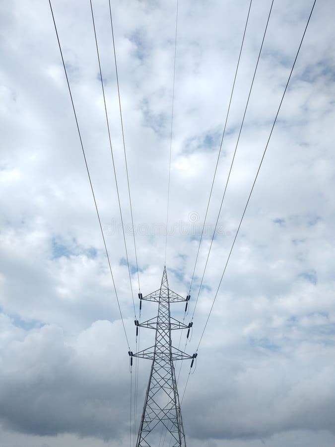 Electricity Transmission Tower and Power Lines Stock Image - Image of ...