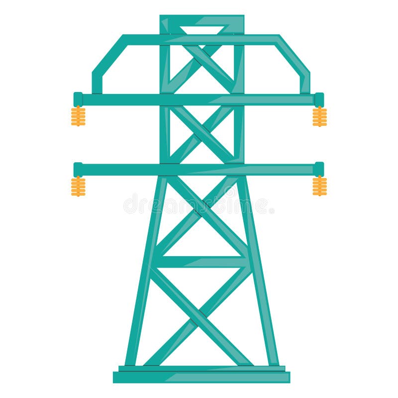 Electricity Transmission Tower. Vector Illustration Decorative Design ...