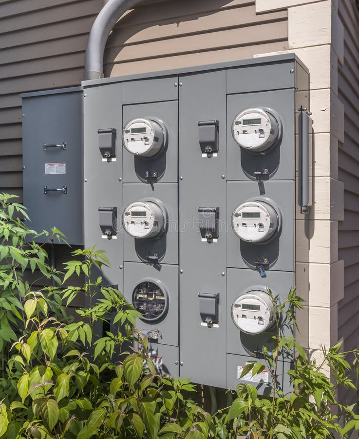 Electricity usage meters stock image. Image of environment - 58112523