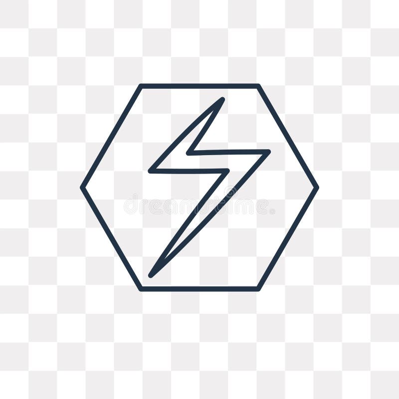 High Voltage Vector Icon Isolated on Transparent Background, Lin Stock ...