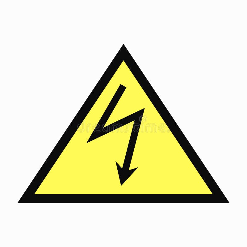 Electricity Warning Symbol. Stock Vector - Illustration of electricity ...