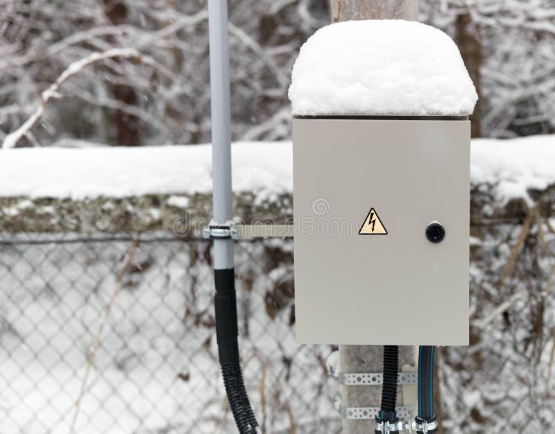 Electricity on Winter-crops Fields Stock Image - Image of plantation ...