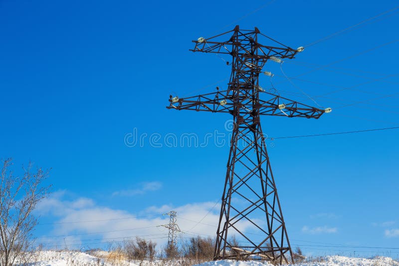 Electricity wire post stock photo. Image of engineering - 83320852