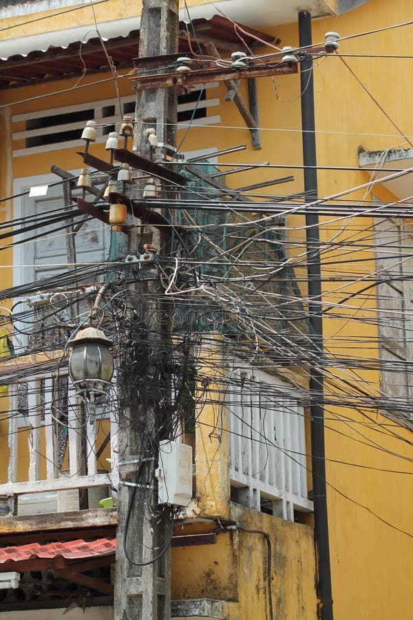 Electricity Wires in Vietnam Stock Image - Image of asia, electricity ...
