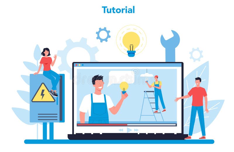 Electricity Works Service Online Service or Platform. Online Stock ...