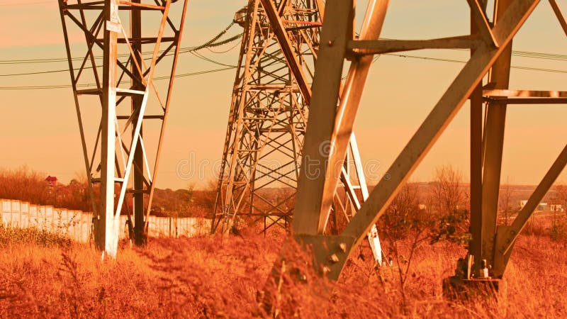 Electricitys Backbone High Voltage Pylon and Pole Stock Footage - Video ...