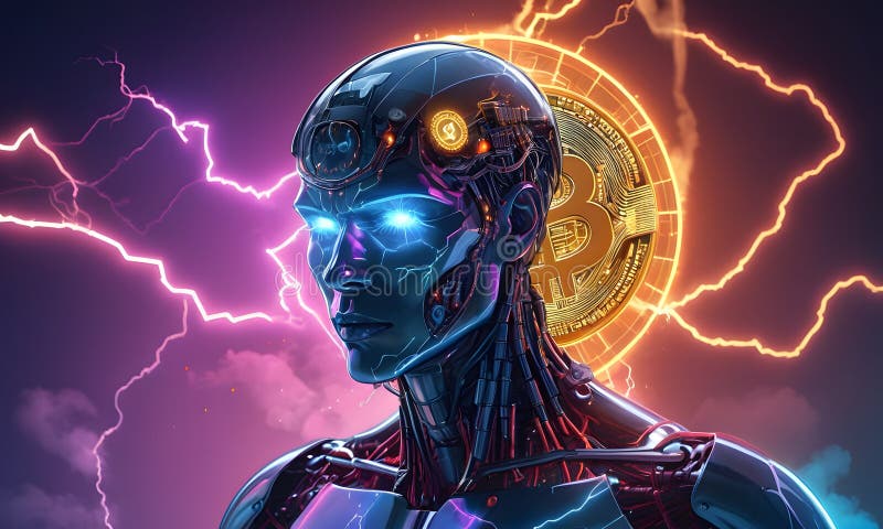 Electrified Android with Bitcoin Core Stock Photo - Image of dynamic ...