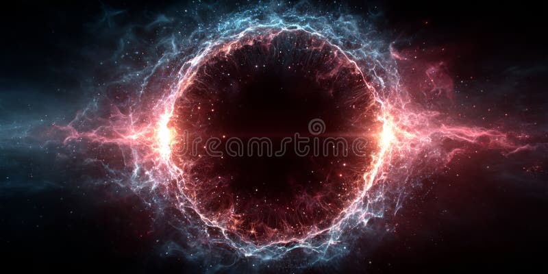 Electrified Energy Ring in Outer Space Stock Photo - Image of aura ...