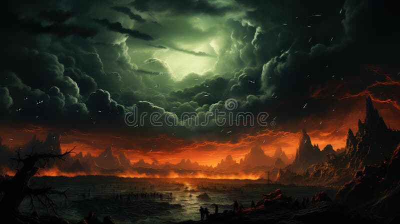 Electrifying Chaos: Acid Storm Unleashed Stock Illustration ...