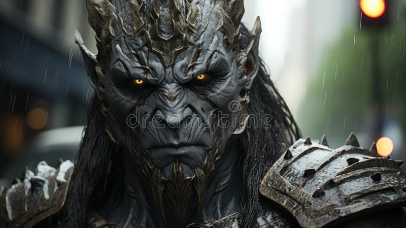 Electrifying Cyberbionic Gargoyles Over NYC. Created with Generative AI ...