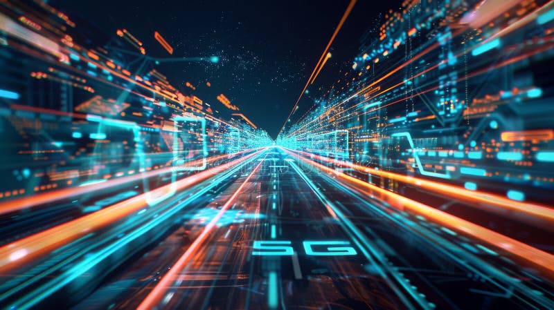 An Electrifying Image Capturing the Essence of 5G Data Speed with ...