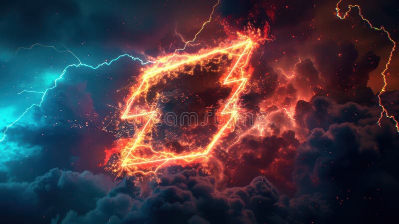 Electrifying Lightning Bolt Speech Bubble Design for Dynamic Posters ...