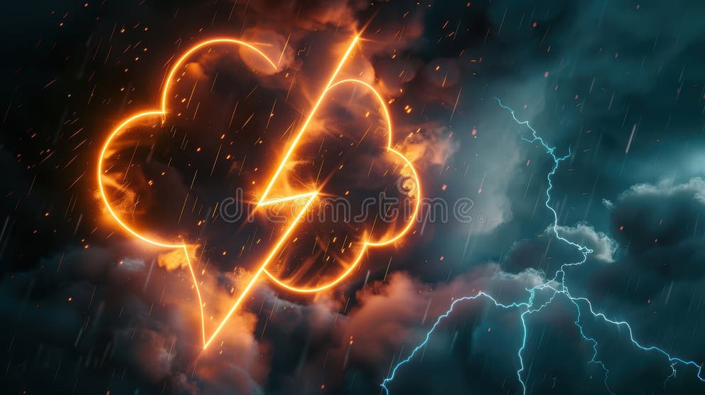 Electrifying Lightning Bolt Speech Bubble Design for Dynamic Posters ...