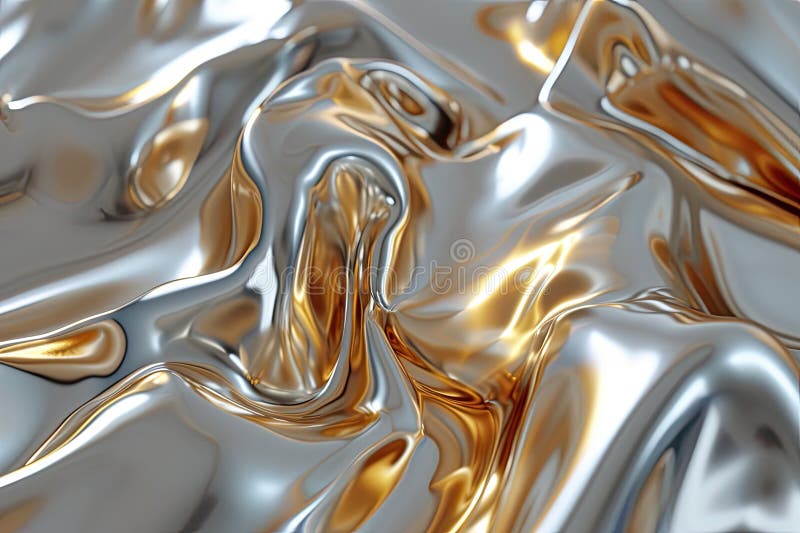 Electrifying Liquid Metallic Blobs Stock Illustration - Illustration of ...