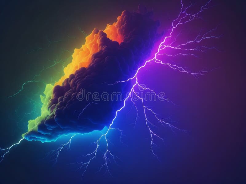 Dynamic Lightning Vibrant Colors and Intense Motion in an Atmospheric ...