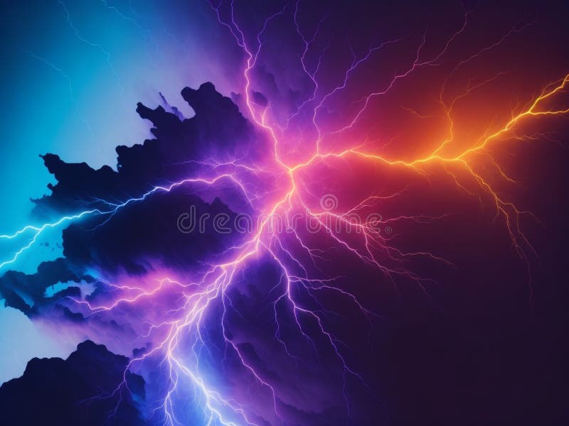 Dynamic Lightning Vibrant Colors and Intense Motion in an Atmospheric ...