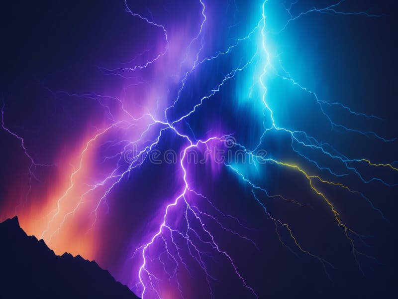Dynamic Lightning Vibrant Colors and Intense Motion in an Atmospheric ...