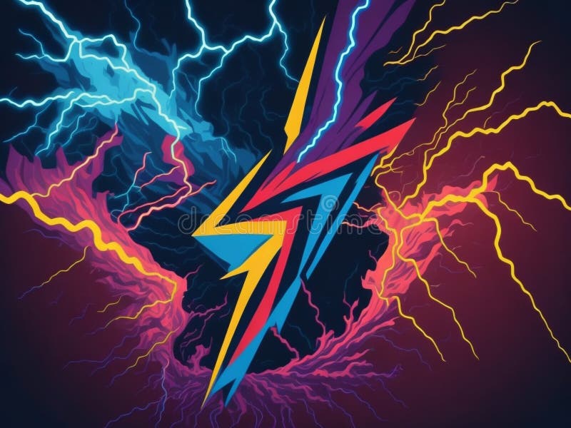 Dynamic Lightning Vibrant Colors and Intense Motion in an Atmospheric ...