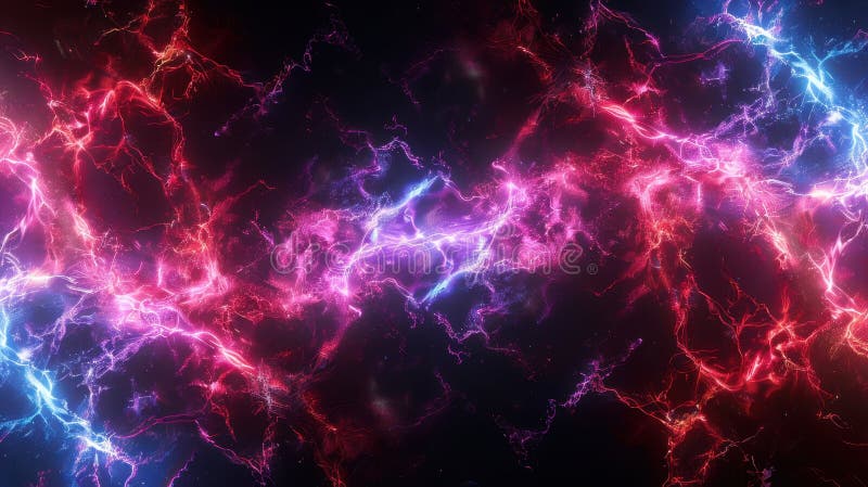 Electrifying Neon Abstract Background with Vivid Lightning Energy Stock ...