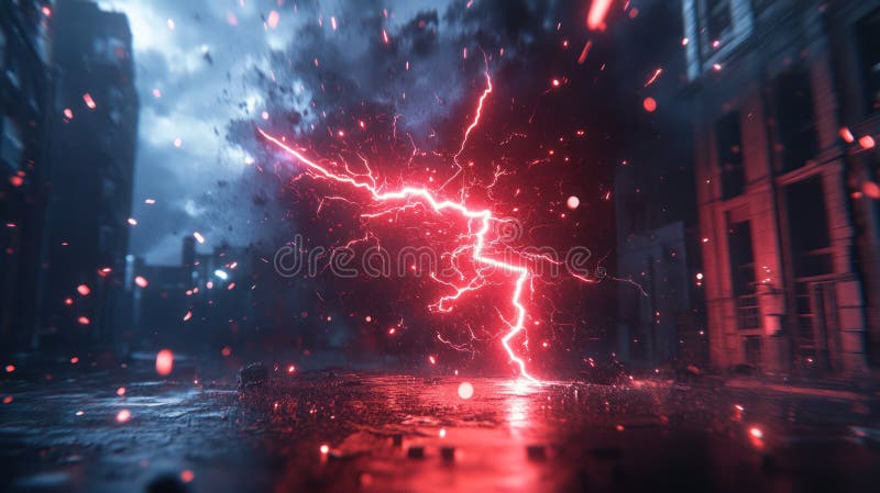 Electrifying Power: a Dynamic AI-Generated Image with Lightning Effects ...