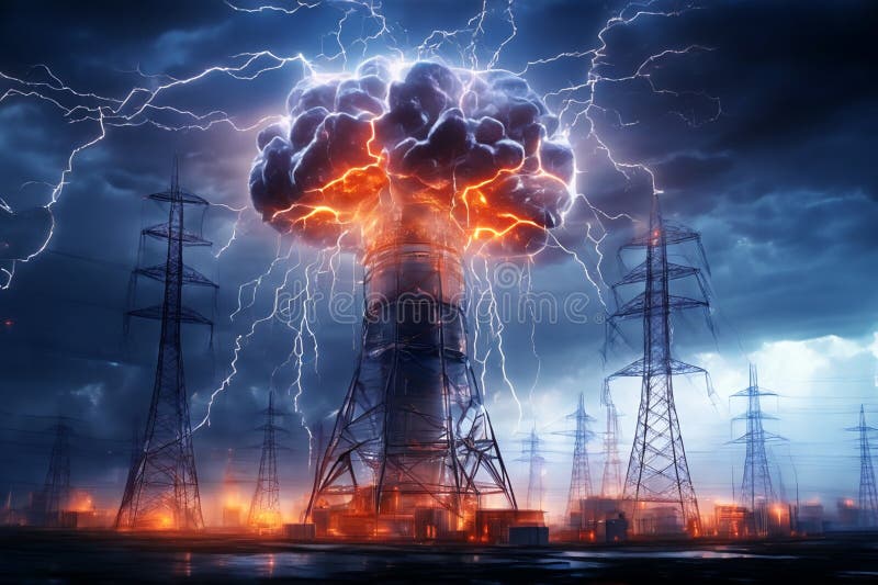 Electrifying Power Surge: Lightning Strikes Transformer Description ...
