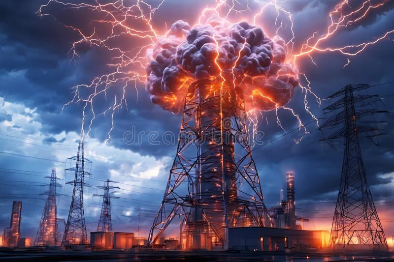 Electrifying Power Surge: Lightning Strikes Transformer Description ...