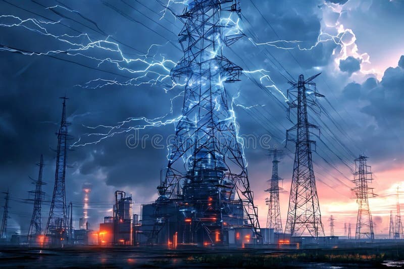 Electrifying Power Surge: Lightning Strikes Transformer Description ...