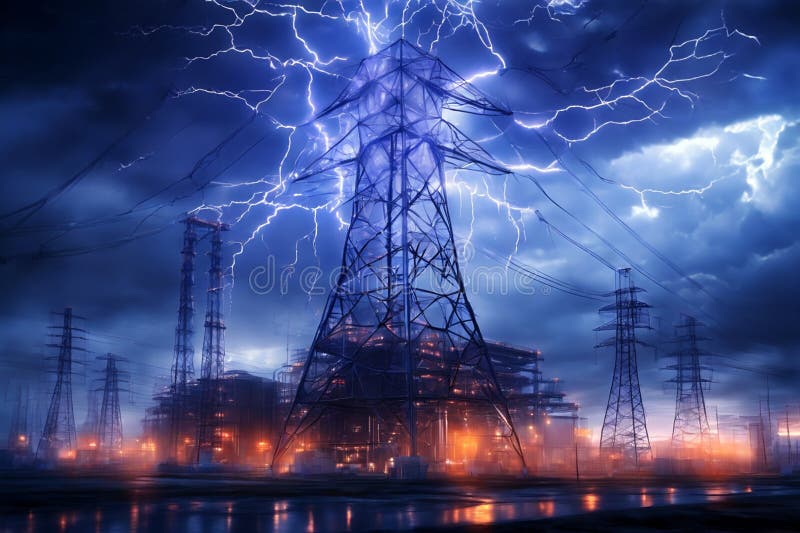 Electrifying Power Surge: Lightning Strikes Transformer Description ...