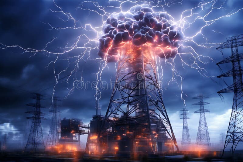 Electrifying Power Surge: Lightning Strikes Transformer Description ...