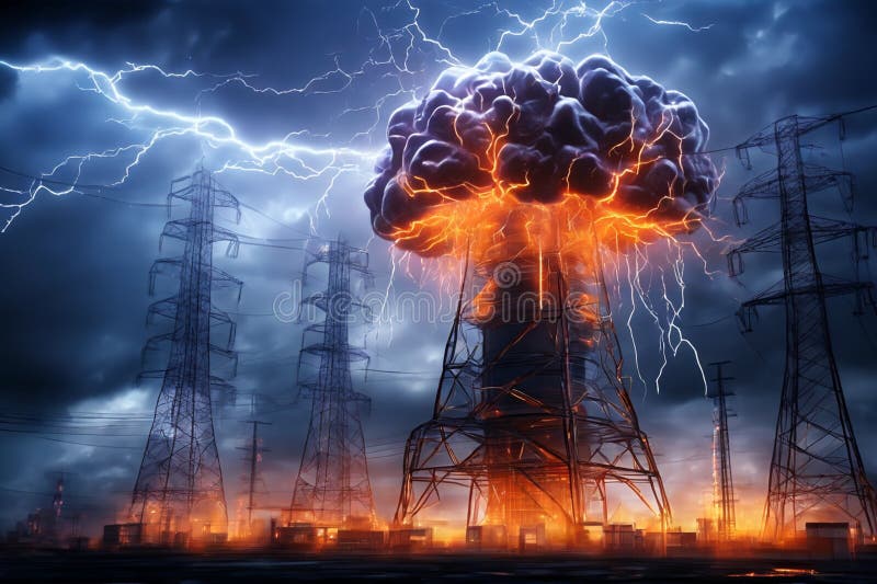 Electrifying Power Surge: Lightning Strikes Transformer Description ...