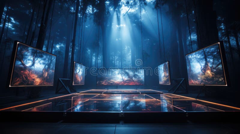 Electrifying Stage: Mesmerizing Scenes LED Panels, Holographic Displays ...