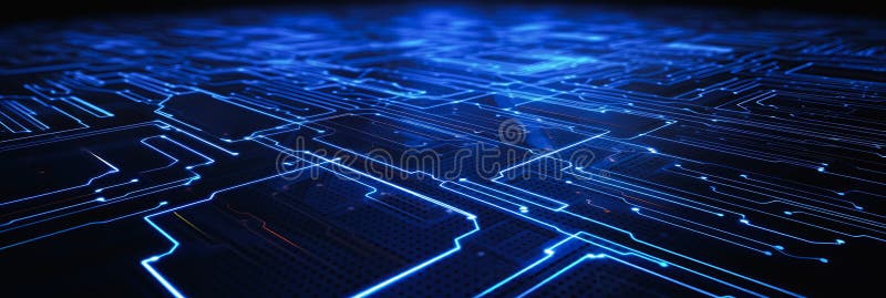 Electrifying Technology: a Dynamic Display of Computer Circuits Stock ...