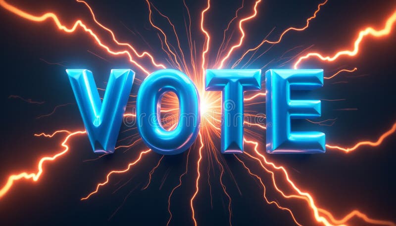 Electrifying Vote Message Vibrant Energy Stock Photos - Free & Royalty ...