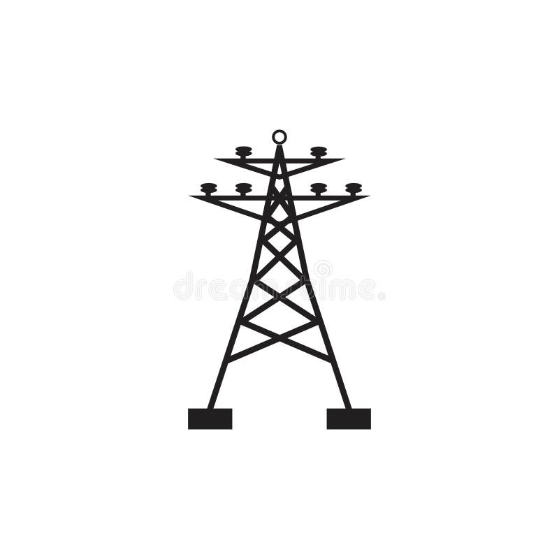 Electrical tower logo stock vector. Illustration of pole - 173622336