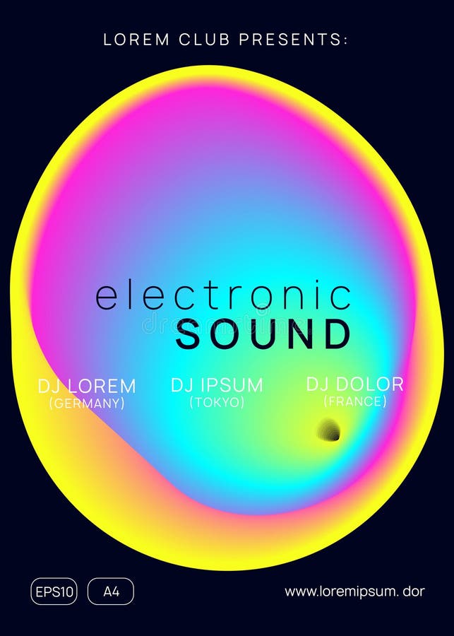 Electro Banner. Techno and Show Vector. Cool Music Fest Stock Vector ...