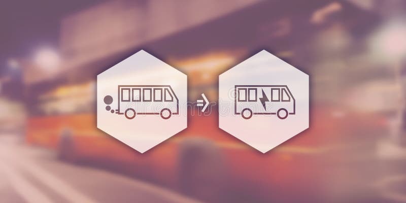 Electro bus header stock illustration. Illustration of diagram - 271845925