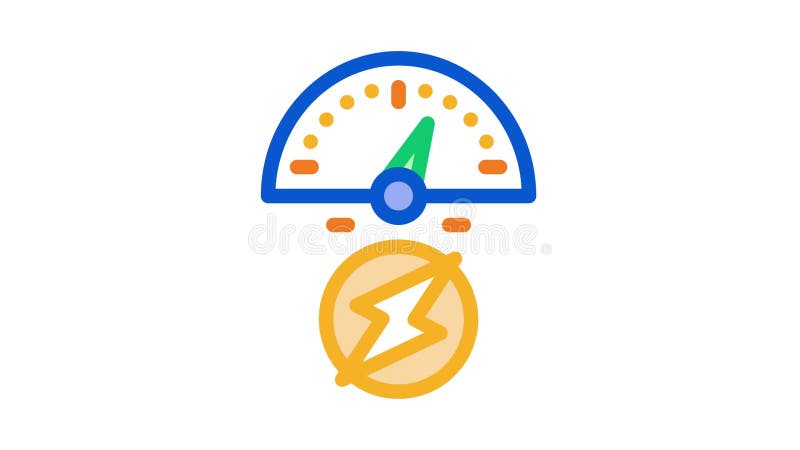 Electro Car Charge Sensor Icon Animation Stock Footage - Video of ...