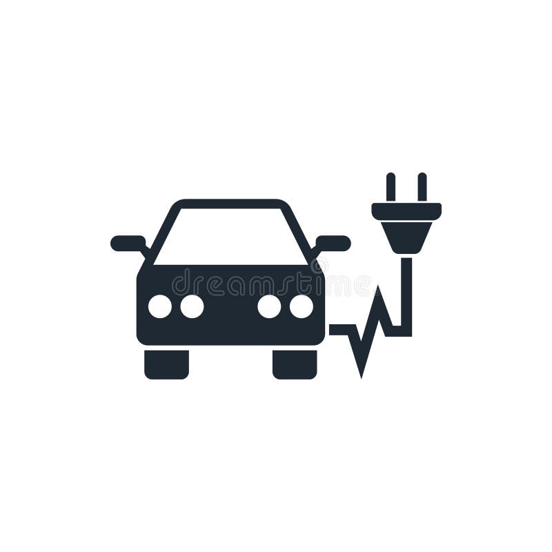 Electro car icon stock vector. Illustration of electricity - 189115324